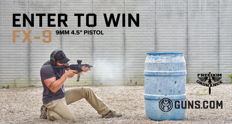 Freedom Ordnance FX-9 9MM 4.5″ PCC Pistol Giveaway