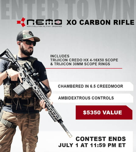 NEMO XO Carbon 6.5 Creedmoor Rifle + Trijicon Credo 4-16×50 Scope Giveaway